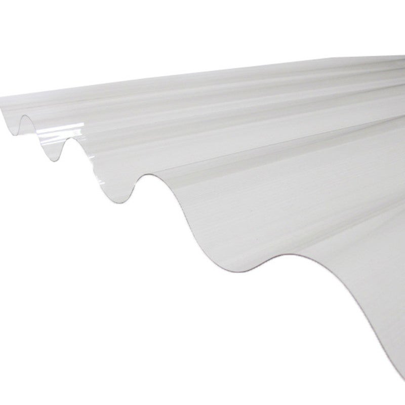 Plaque PVC ondulée (GO 177/51) - Transparent - 92cm (largeur) x 2.5m ...