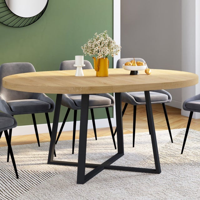 Table a manger industrielle bois au meilleur prix | Leroy Merlin