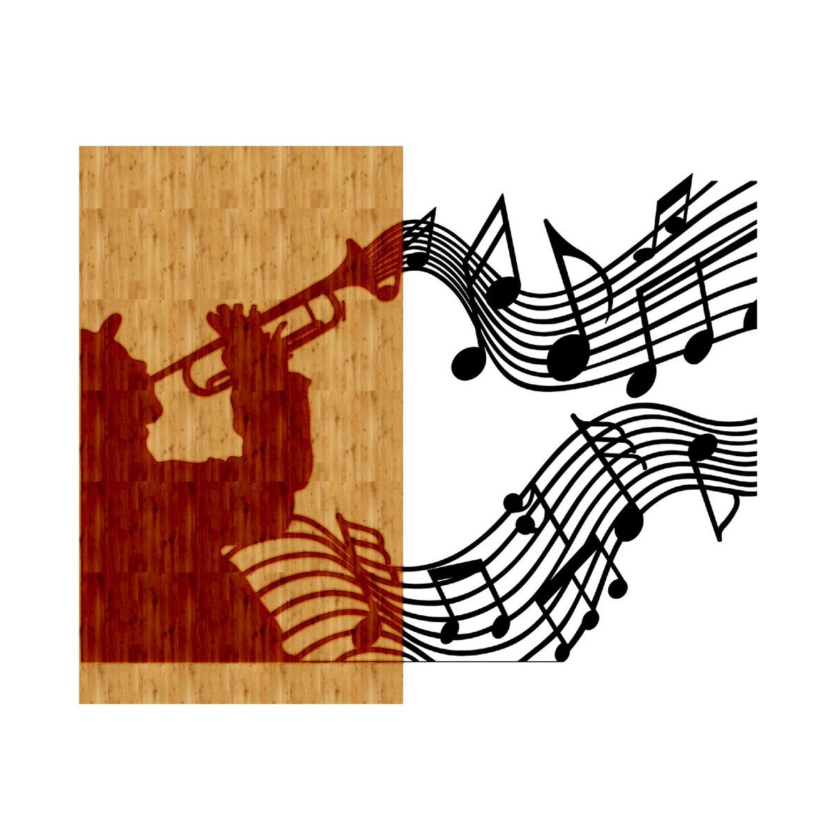 Décoration en Métal et Bois Musique, Métal, Bois, EPIKASA | Leroy Merlin