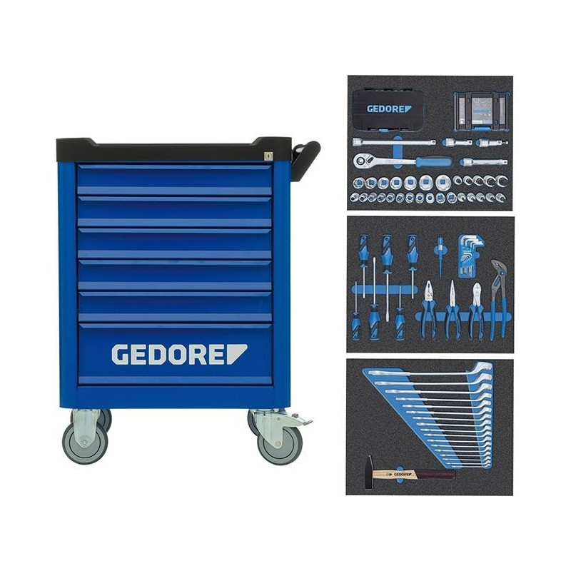 GEDORE WSL-M-TS-172 - Carro con surtido de 172 htas (3100197) | Leroy Merlin
