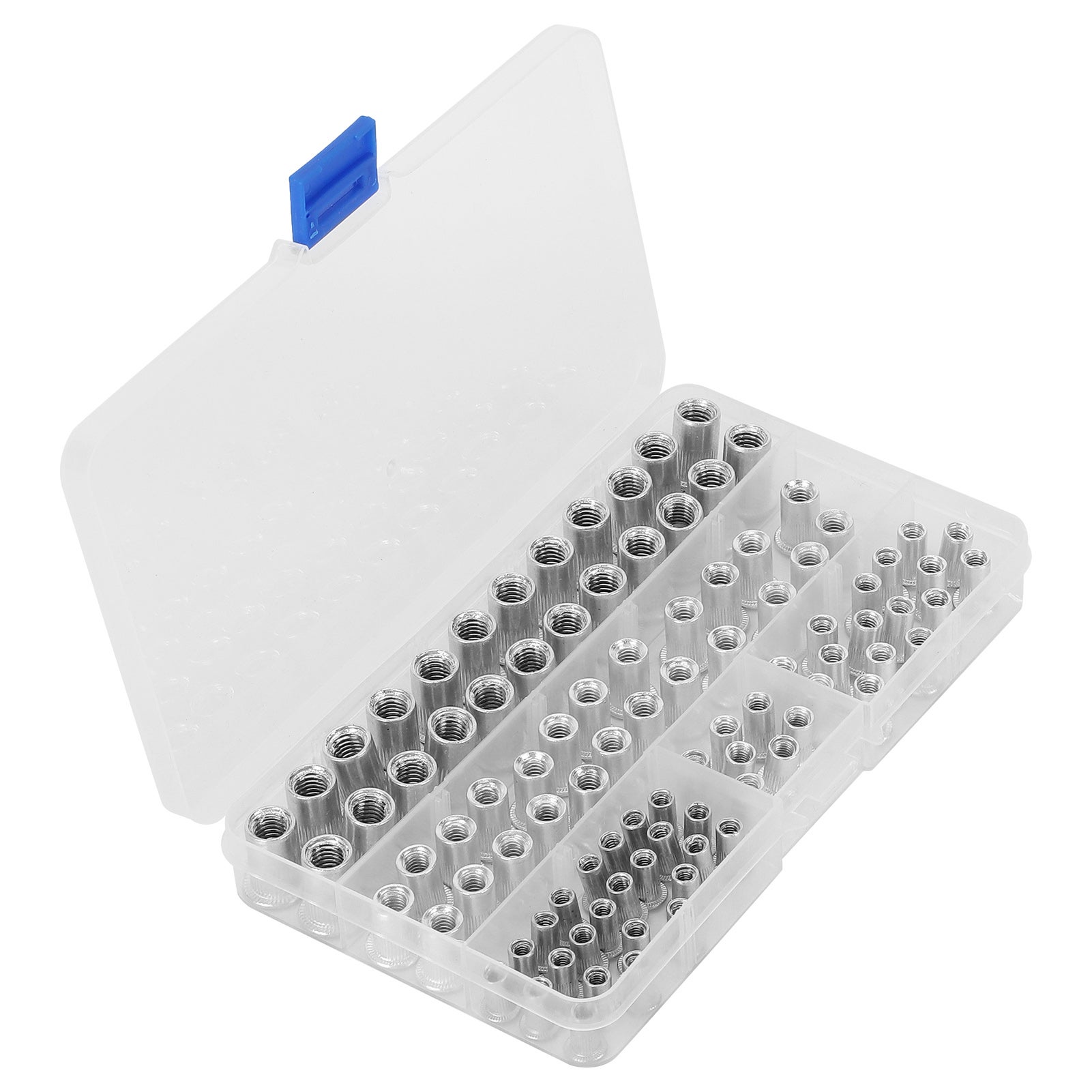 Lot de 100 écrous à rivets M4 M5 M6 M8 en aluminium à tête plate ...