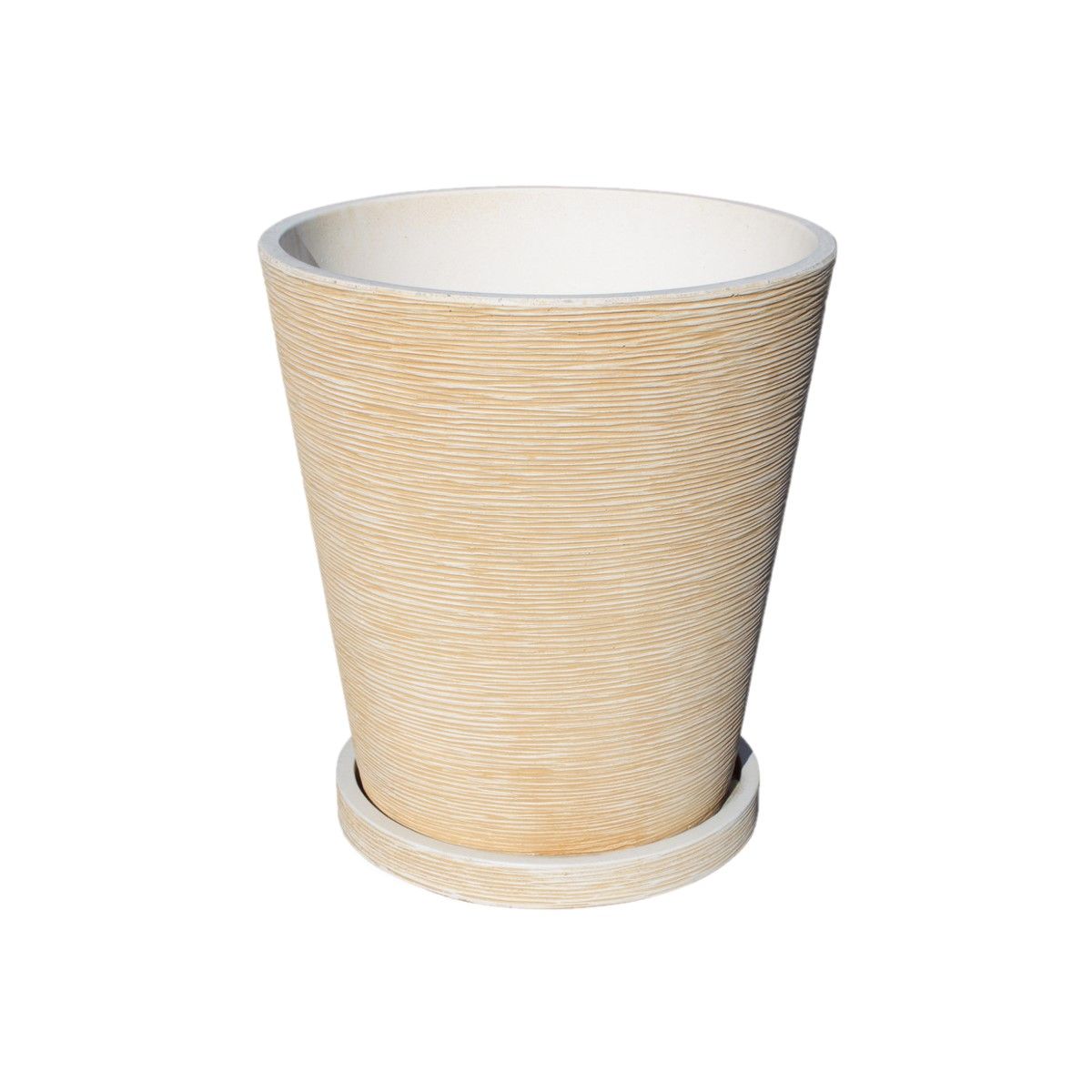 Jardinière Caraïbes 45x47cm. Béton Pierre allégé Ocre | Leroy Merlin