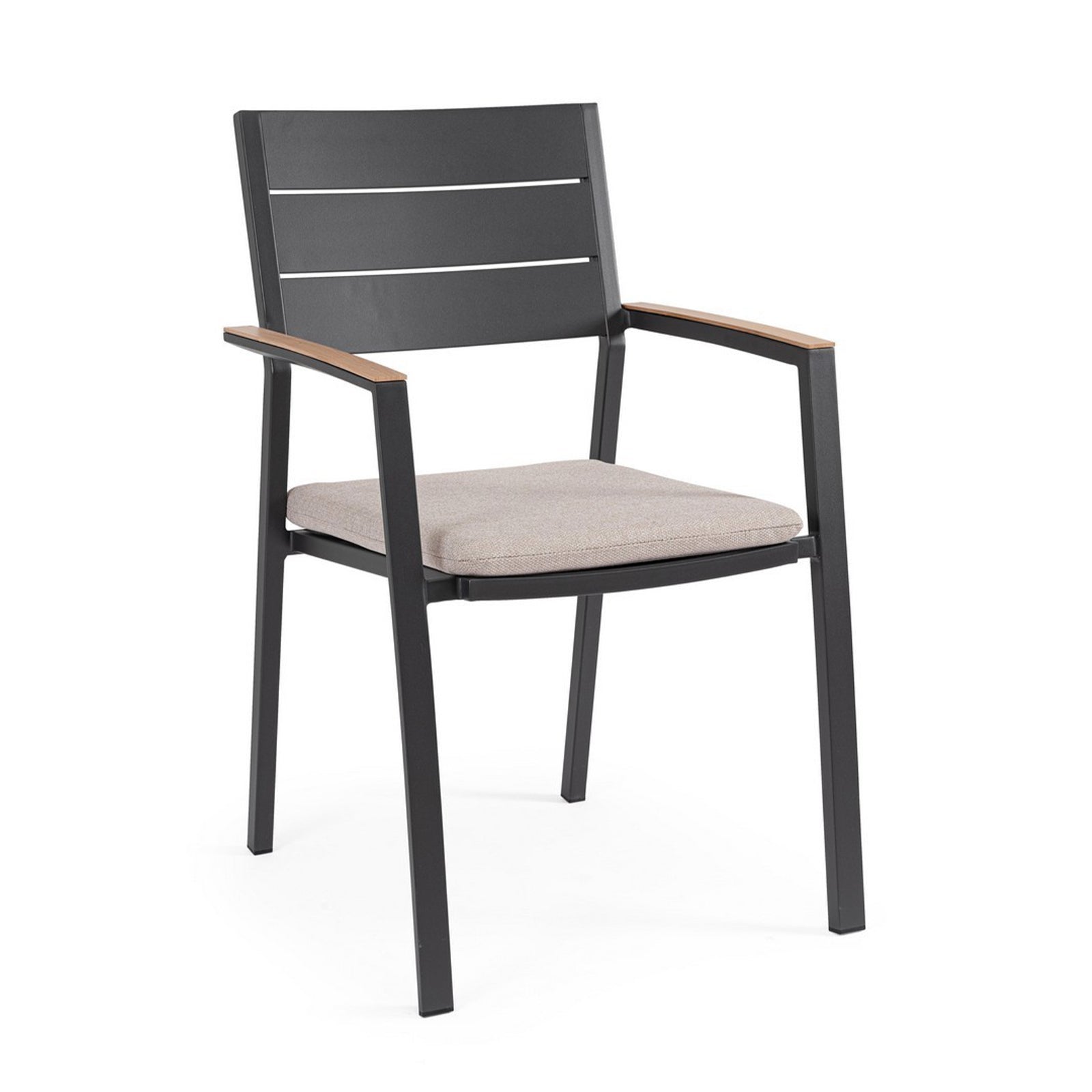 Silla "Zelmar", estructura de aluminio con cojín para interior y ...