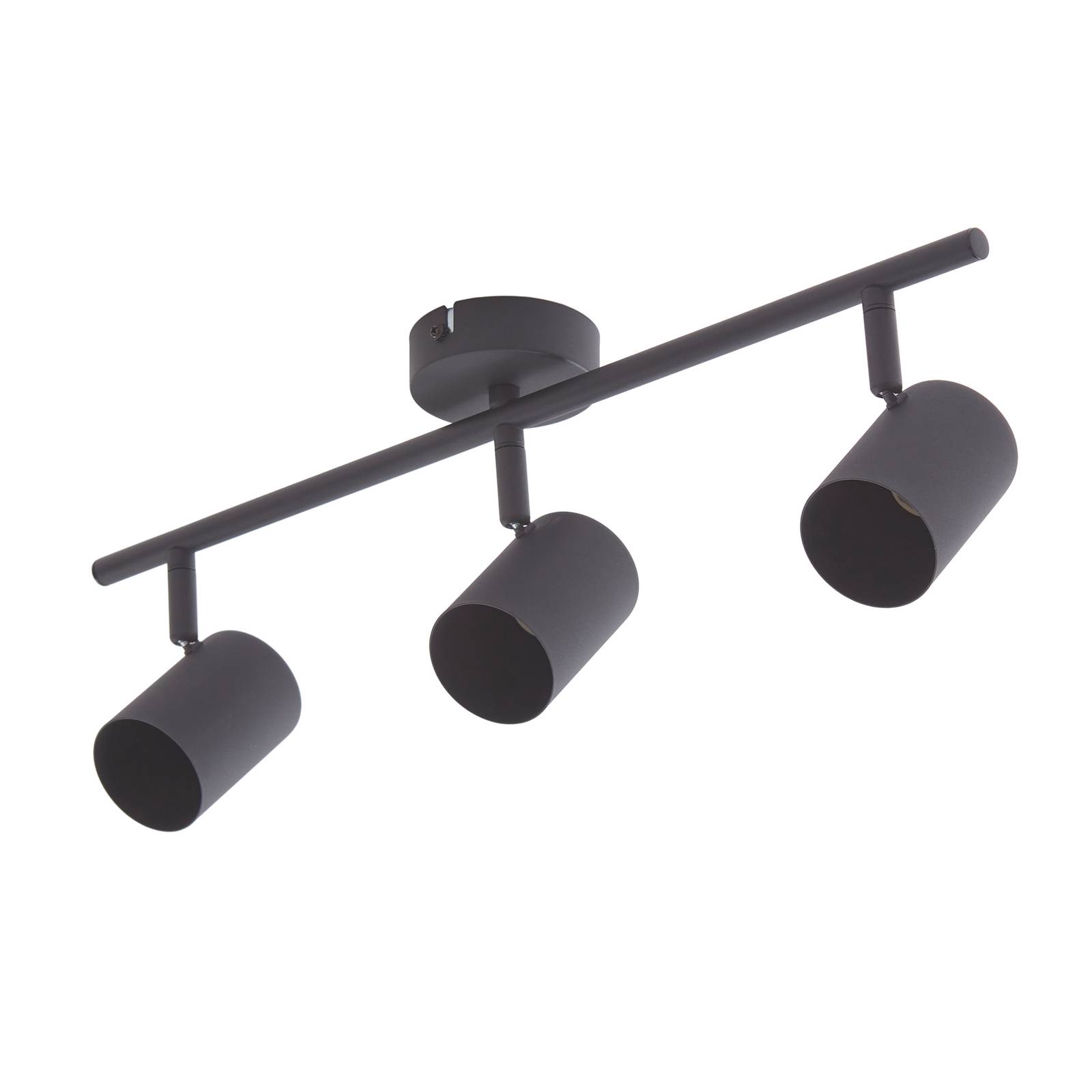 Lindby Jorell foco de techo estrecho negro 3 luces, foco empotrado ...