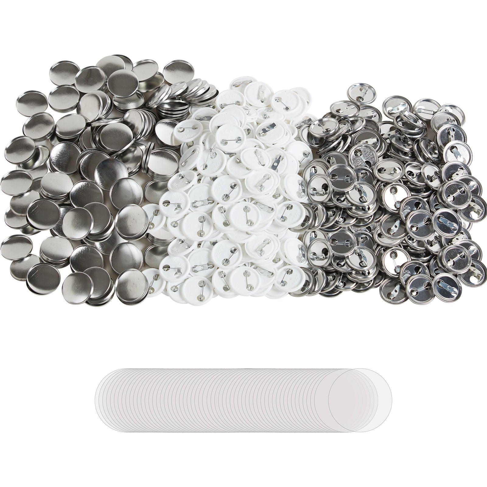 Lot de 500 boutons à épingle 25mm,SucceBuy pièces pour badges DIY,métal ...