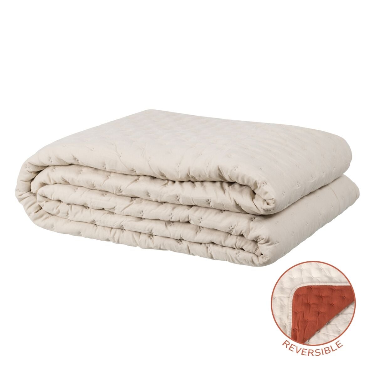 Trapunta 230 x 280 cm Beige Rosso Scuro | Leroy Merlin