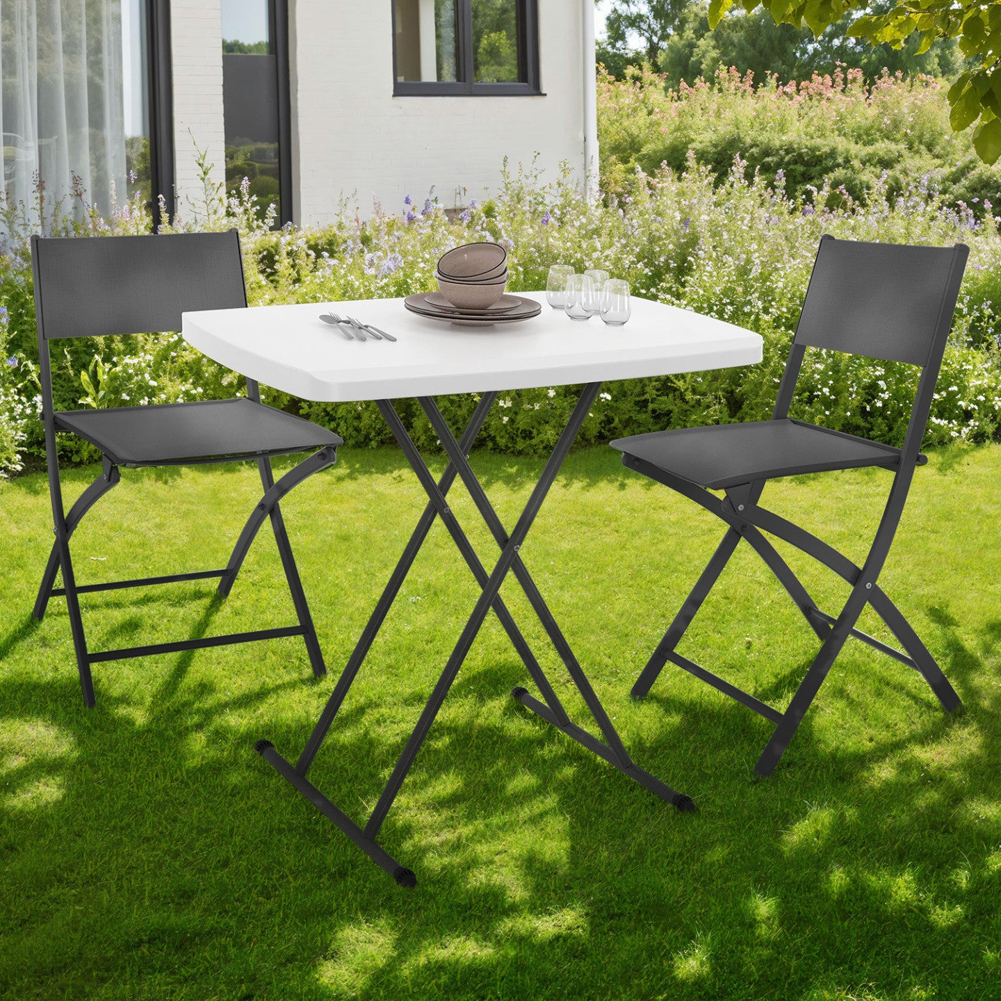 Table pliante d'appoint 77 cm hauteur réglable 3 positions URBANA pour ...