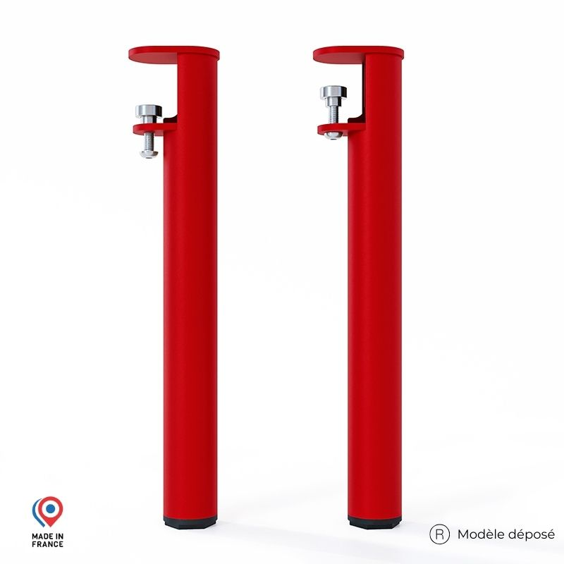 Lot de 2 pieds cylindriques DECO-GEM pour table basse en acier finition ...