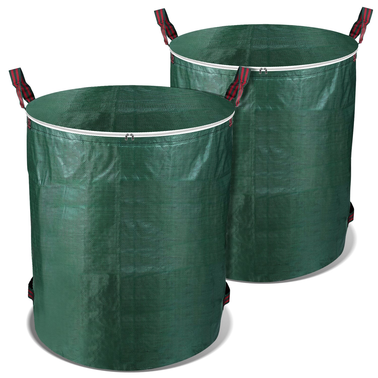 Sac à déchets avec couvercle Lot de 2 272L Sac de Déchets de Jardin ...