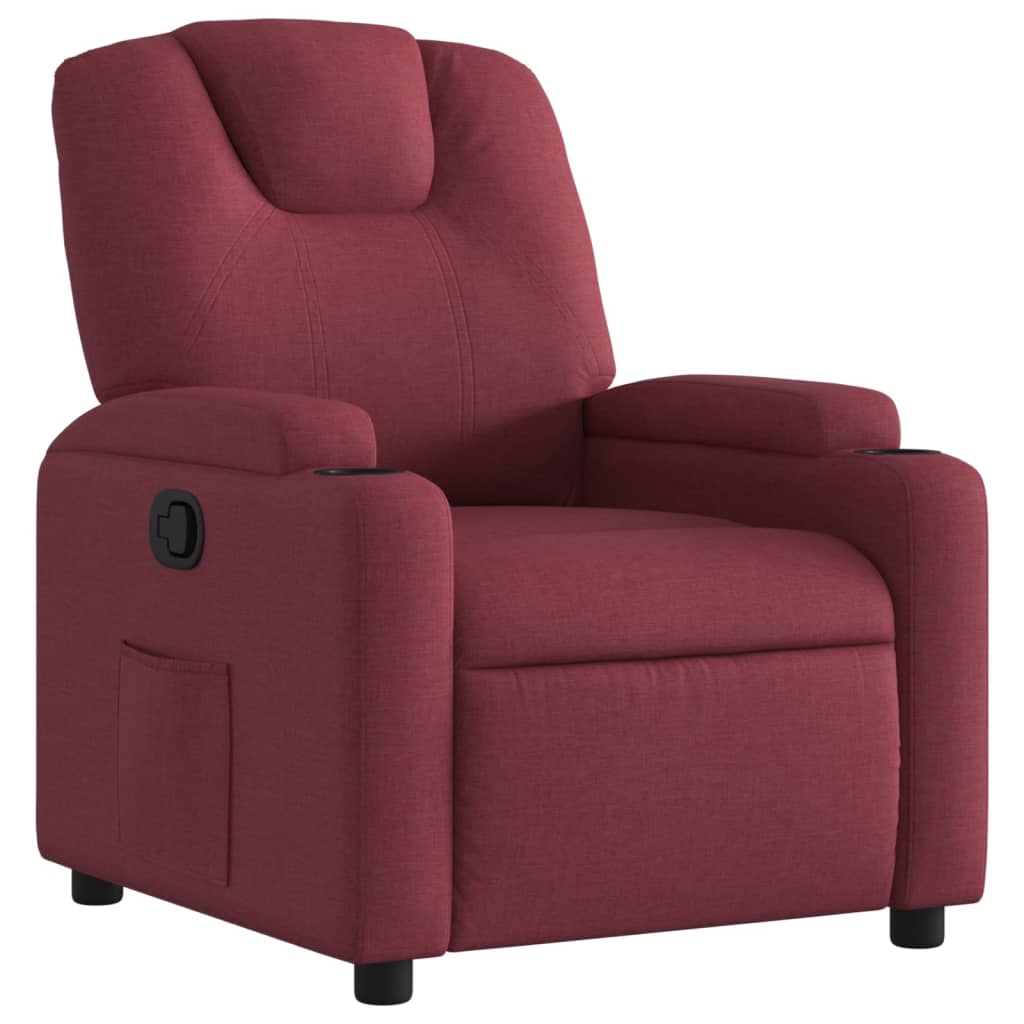Fauteuil de Salon | Chaise | Fauteuil inclinable Rouge bordeaux Tissu ...