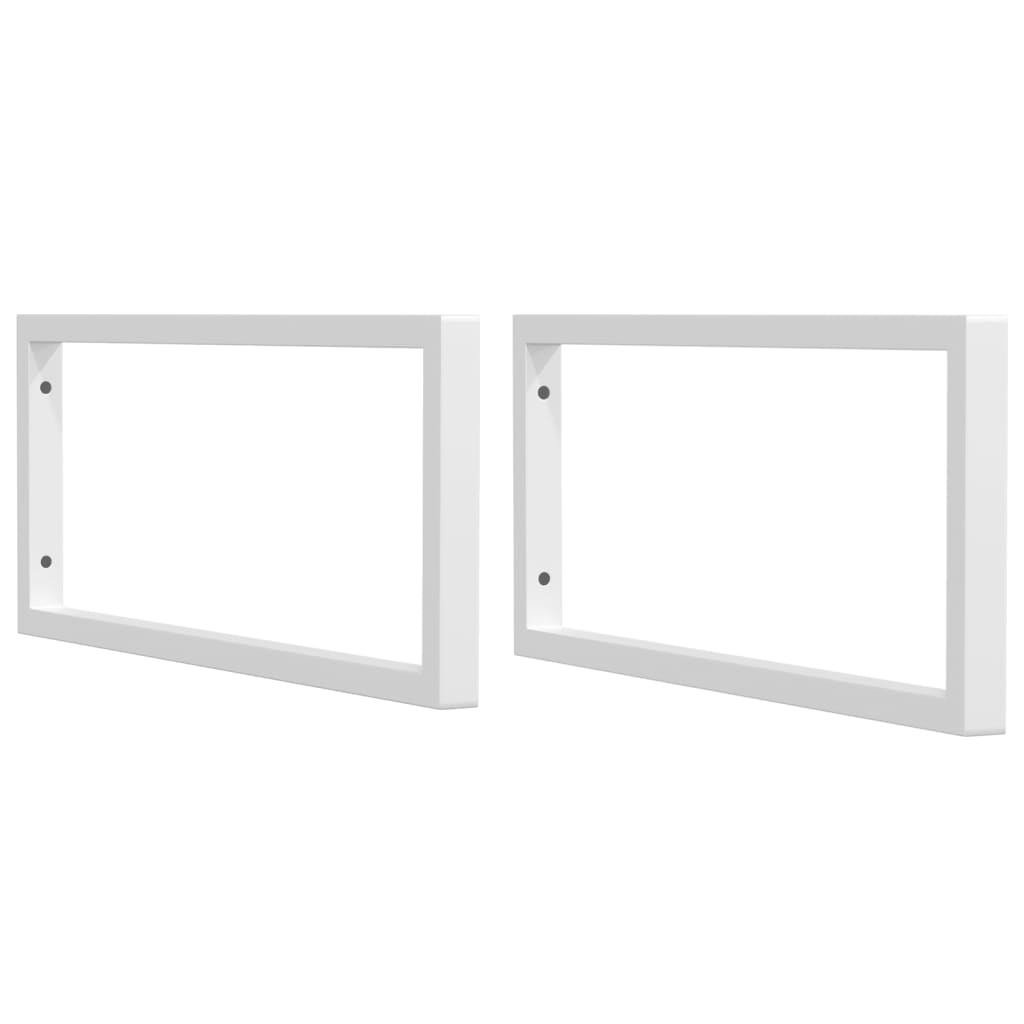Soportes estante de lavabo 2uds tejado rectangular acero blanco | Leroy ...