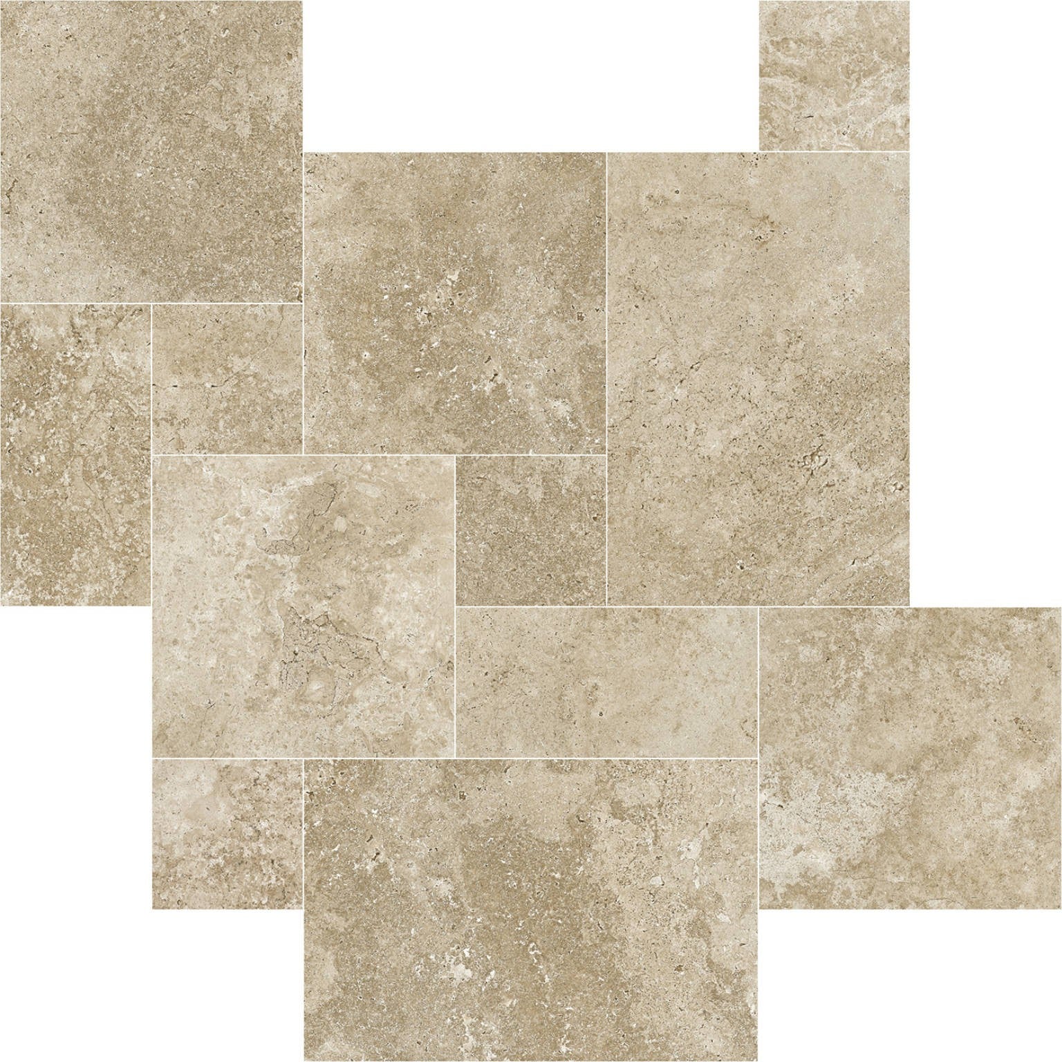 Carrelage Travertin Traverto beige modular 44x66 cm | Leroy Merlin