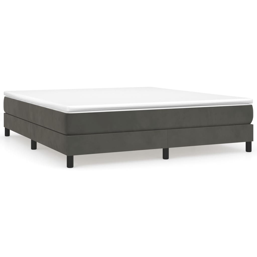 Lit Double | Lit Adulte | Lit à sommier tapissier et matelas Gris foncé ...