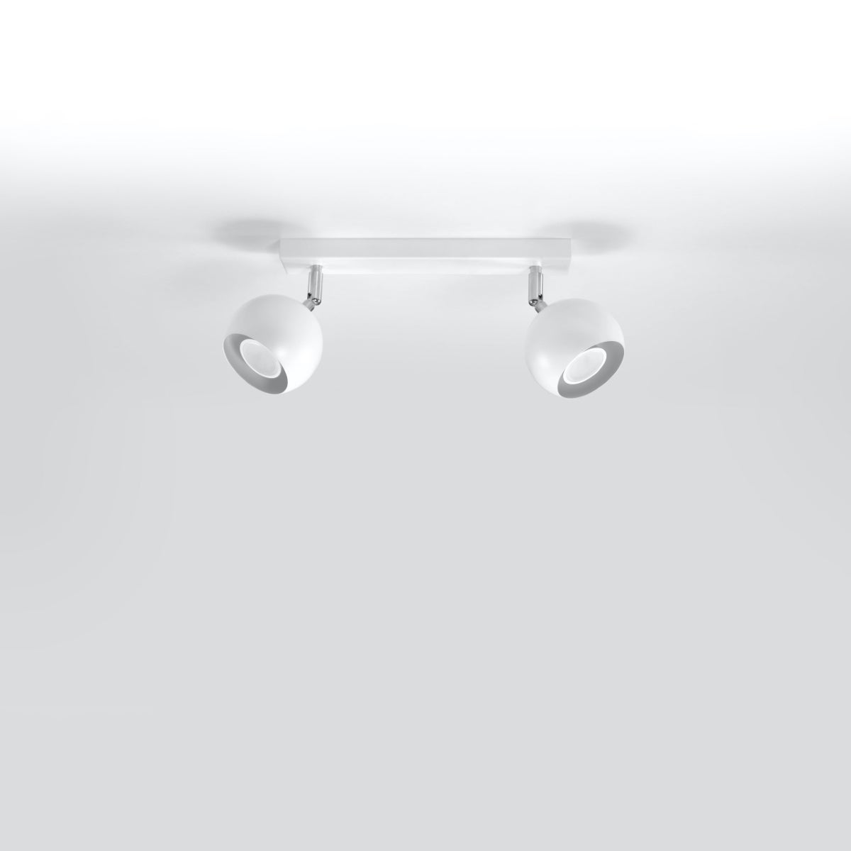 Plafonnier RAYIS 2 blanc LED avec ampoule 4000K - 30x10x16cm Sollux ...