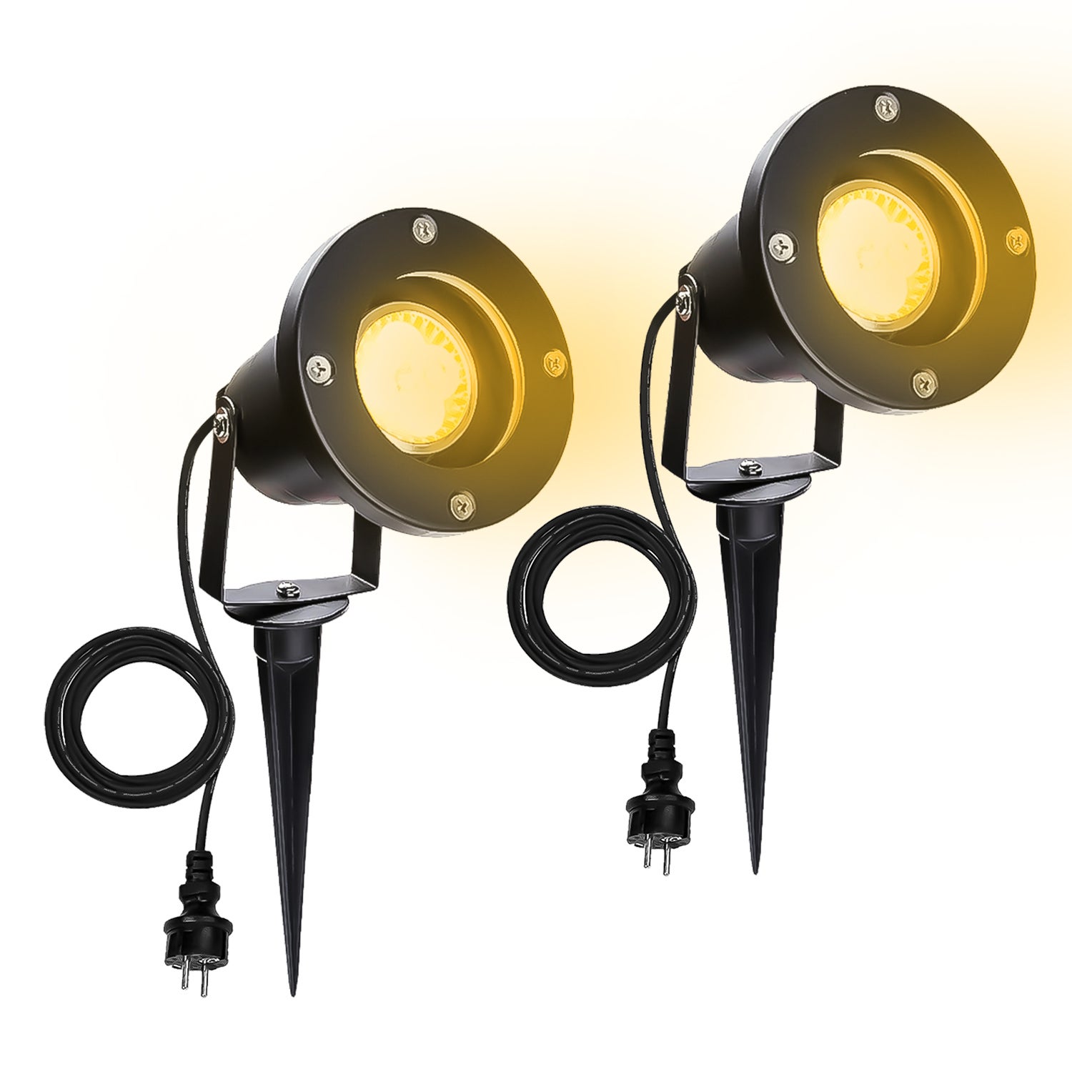 2 Pack Spot Led Lampe Extérieur Avec Piquet, 6W Éclairage Extérieur Led ...