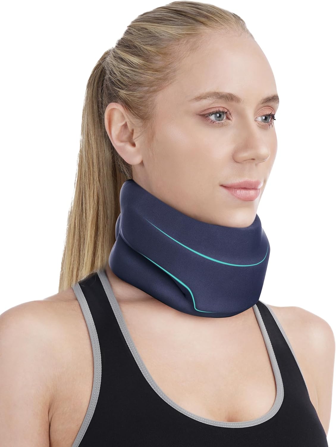 Bandage cervical pour la douleur, collier semi-rigide pour douleurs ...