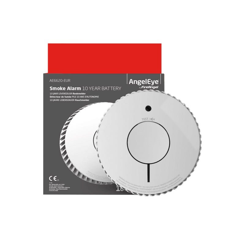 Detector de humo AngelEye AE-6620-EUR con batería de 10 años | Leroy Merlin