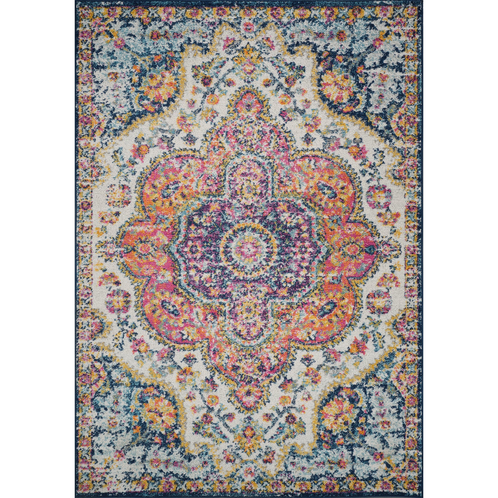 LIVABLISS Tapis Vintage Oriental Multicolore/Rose 120x170 | Leroy Merlin