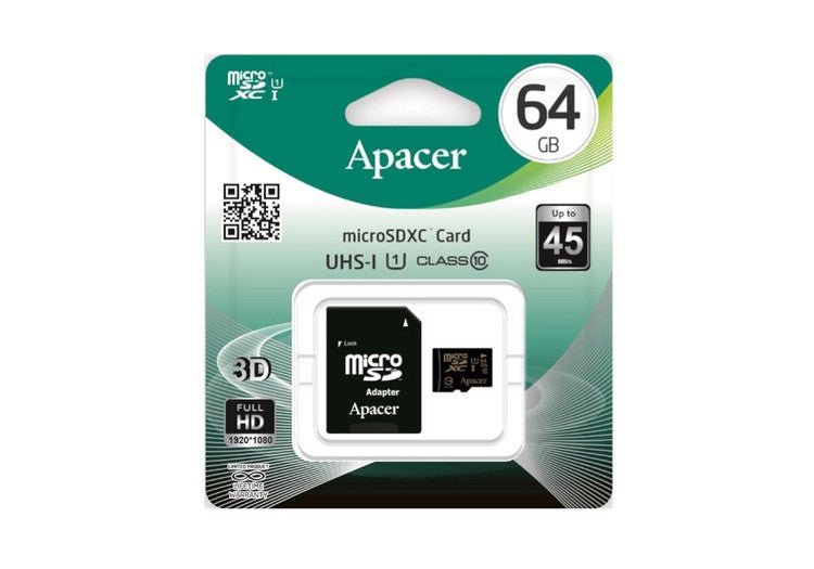 Tarjeta de memoria Secure Digital Card microSDXC 64 Gigabytes de Apacer ...