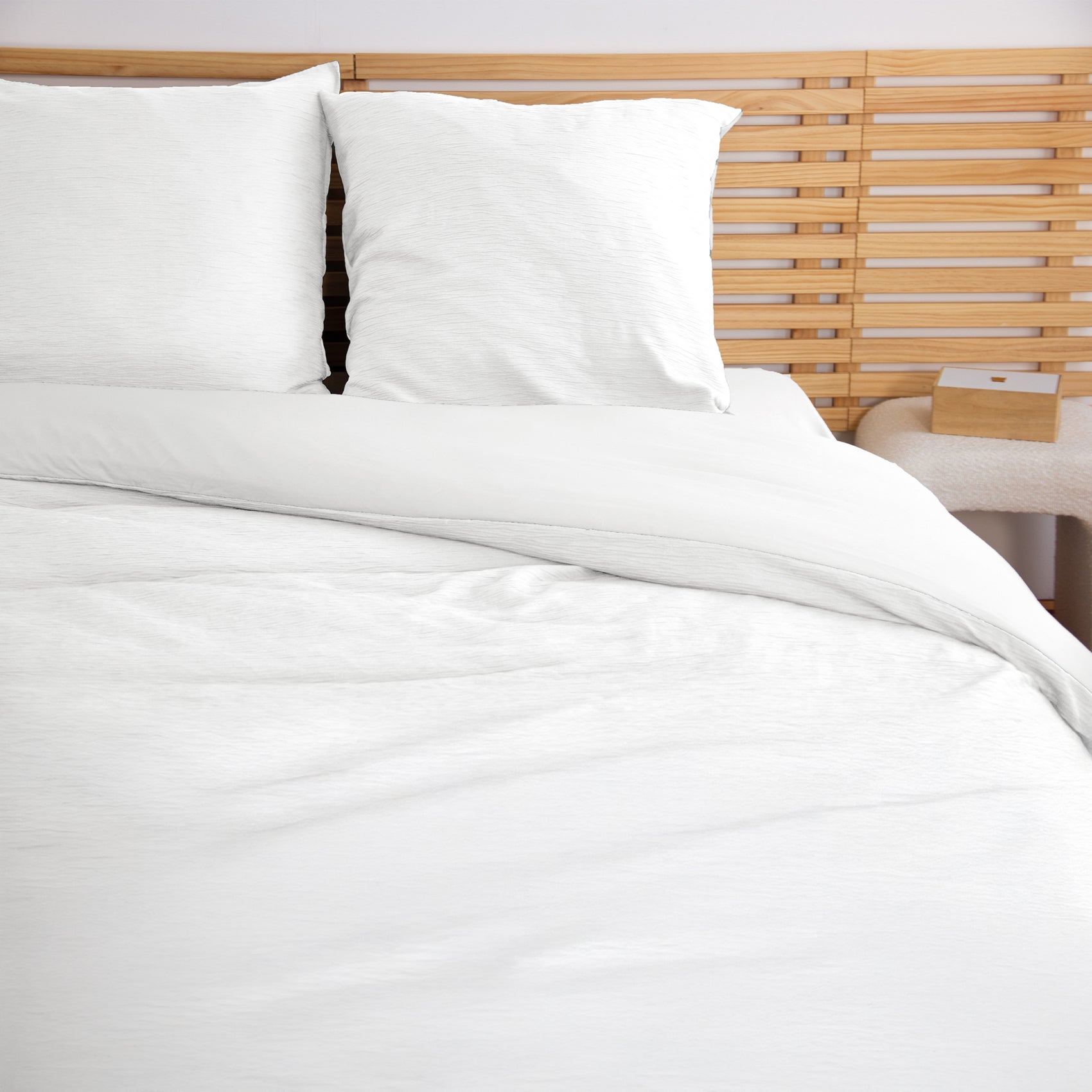 Juego de cama reversible con textura gofrada – Cama doble | Leroy Merlin