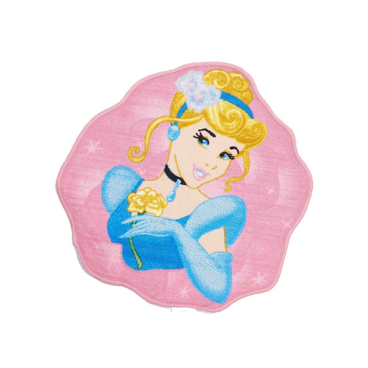 Tapis enfant 67x67 Lavable 30° CENDRILLON rose | Leroy Merlin