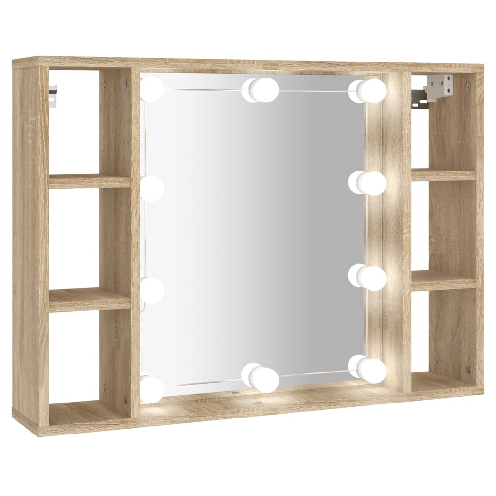 VidaXL Mobile a Specchio con LED Rovere Sonoma 76x15x55 cm | Leroy Merlin