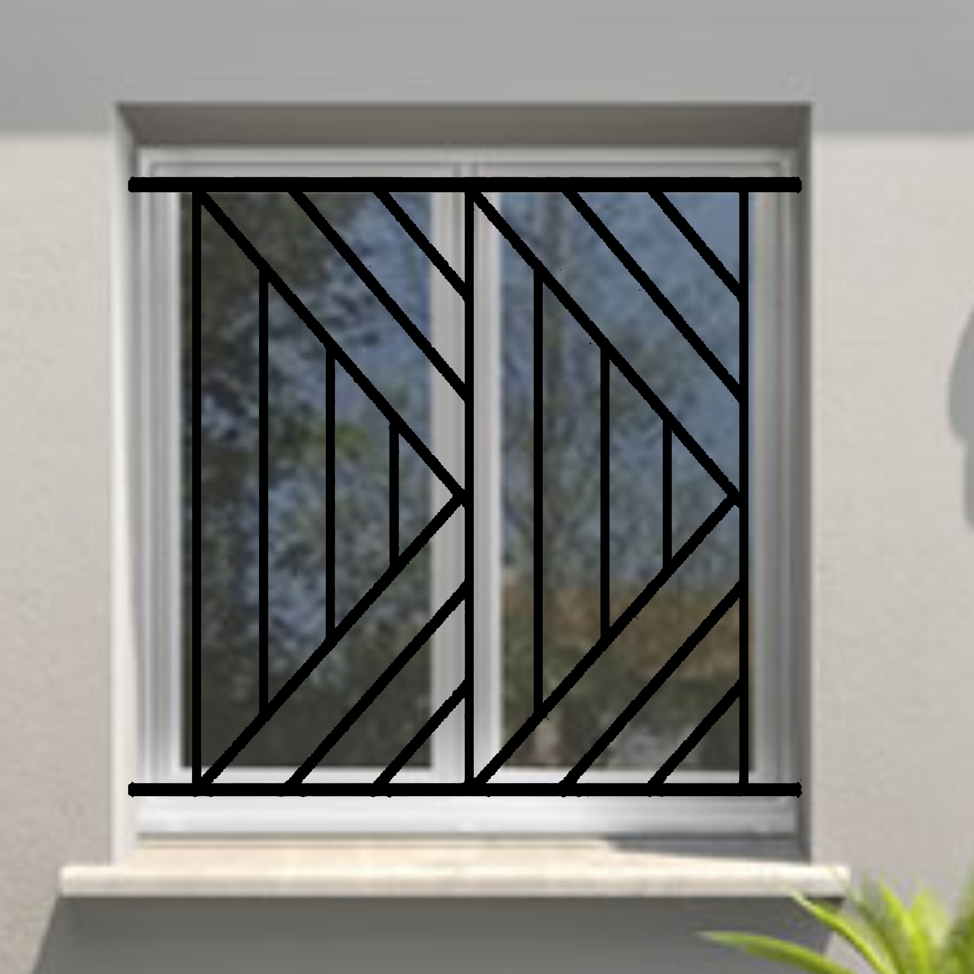 Reja de seguridad Isoangle para ventana H = 95 cm x W = 140 cm ...