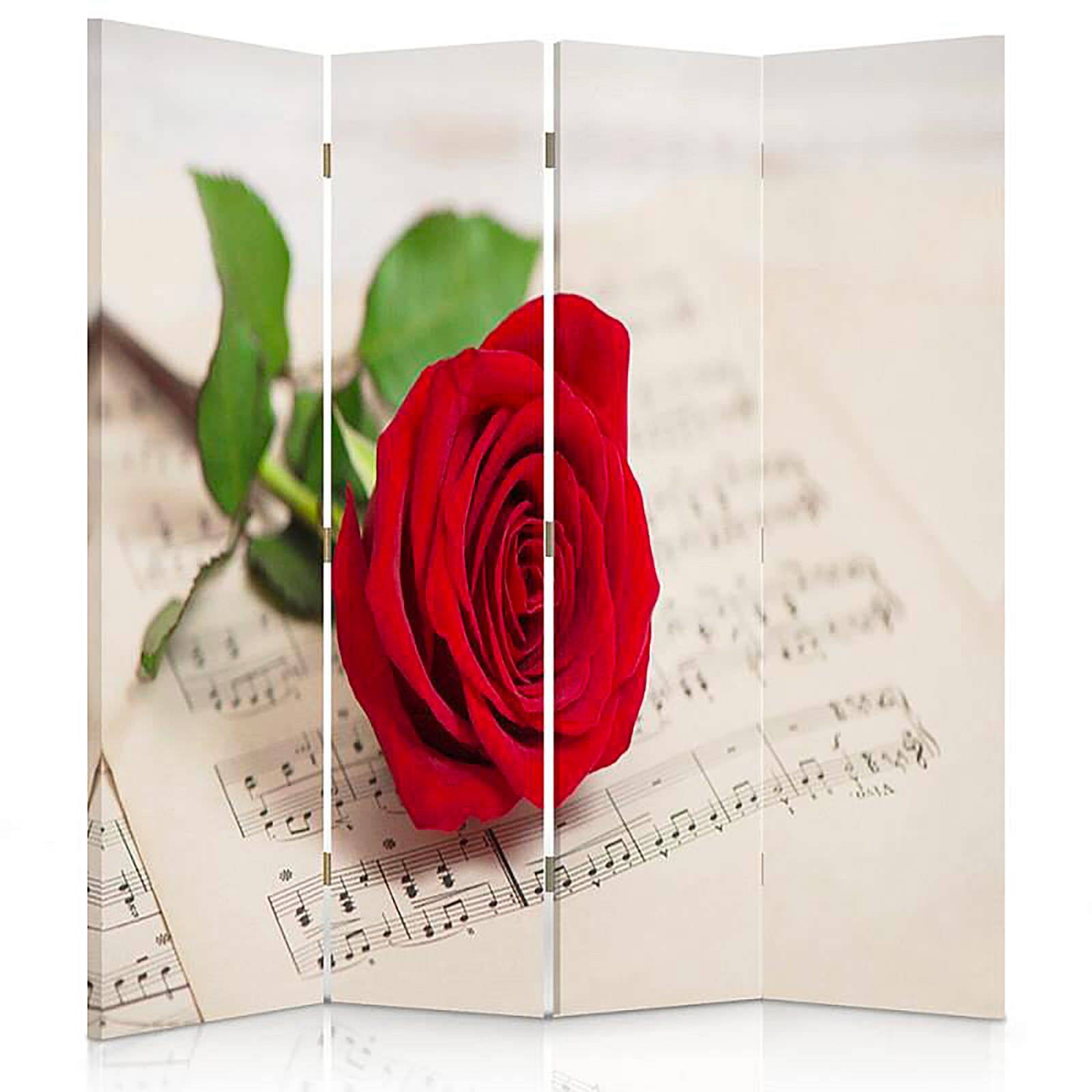 Paravent Rose Élégant 4 Volets, Décoration Romantique - 145 x 150 cm ...