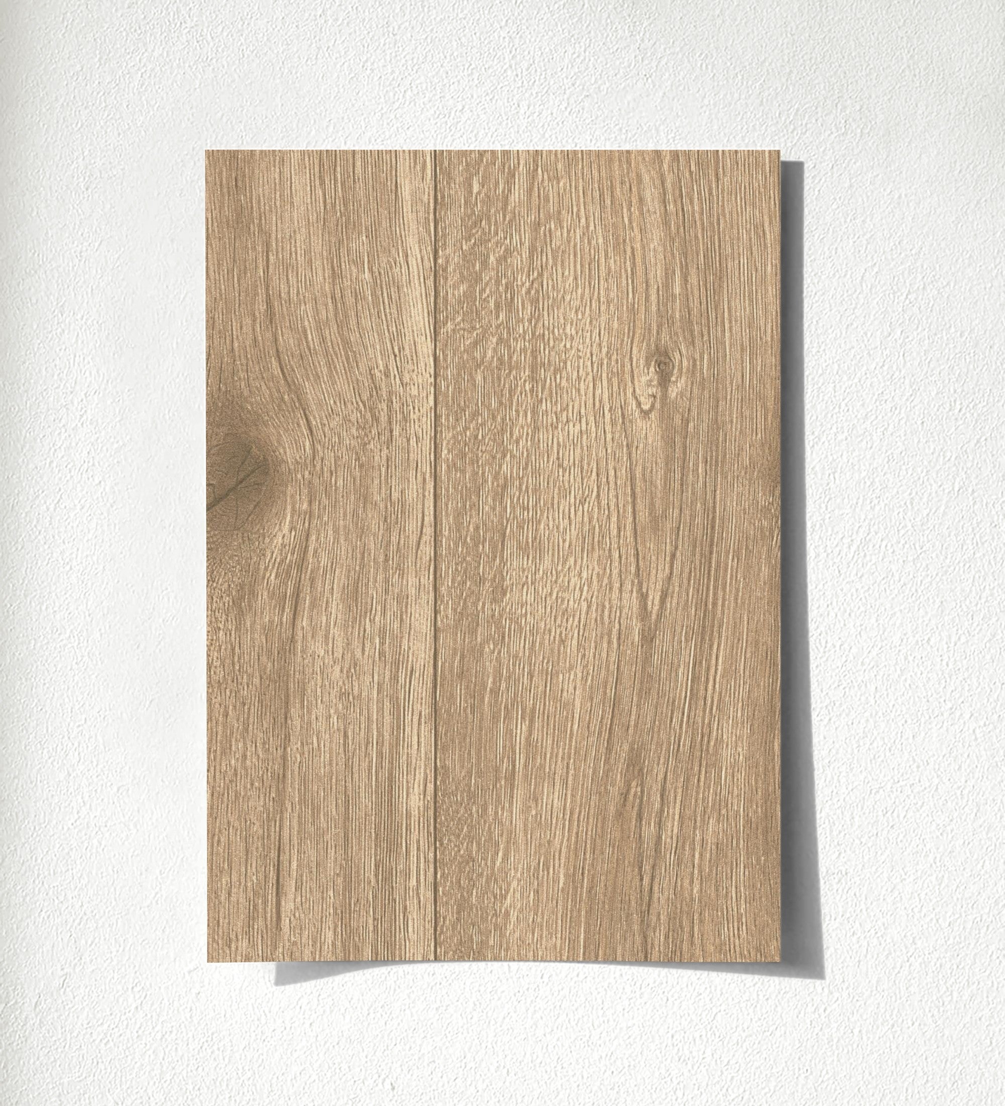 Campione DIN A4 di Carta da parati vinilica effetto legno di rovere con ...