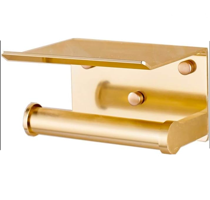 Support de Papier Toilette Multifonction en Aluminium Antique, Rouleau ...