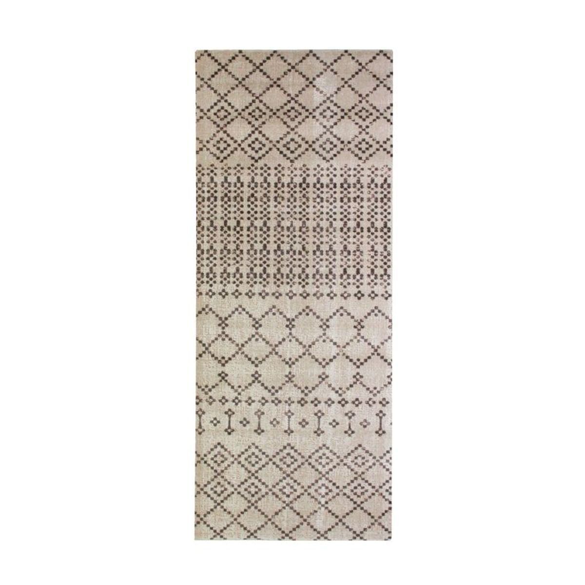 Tapis salon motif berbère sable 80x200 - style bohème | Leroy Merlin