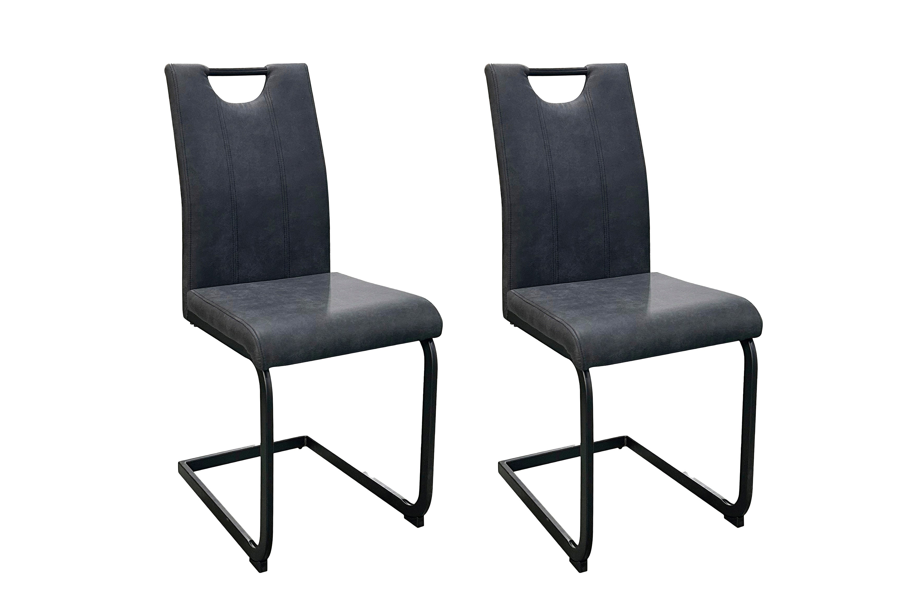 ByLIVING Chaise de salle à manger BANFF (lot de 2) / microfibre vintage ...