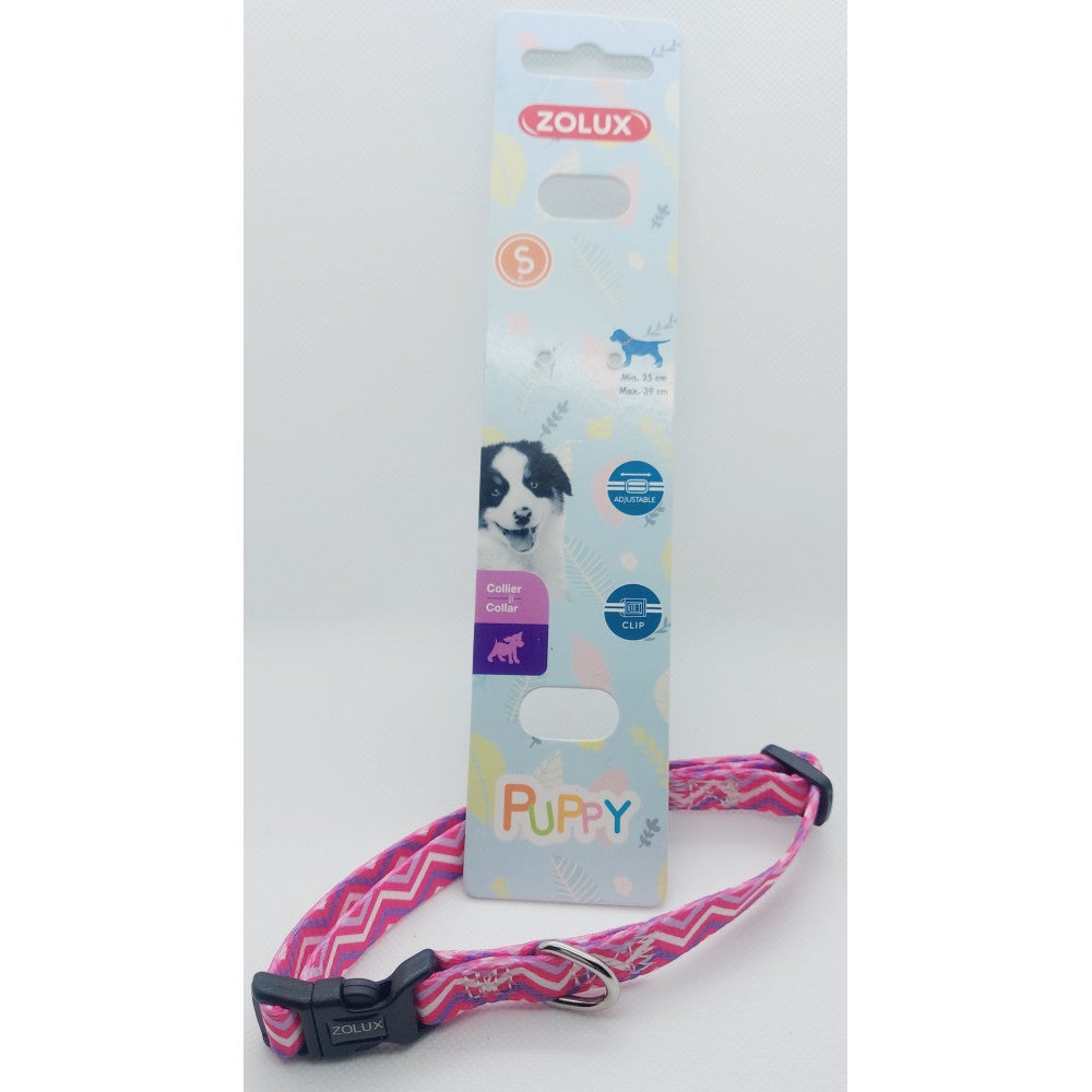 Zolux -Collier PUPPY PIXIE 13 mm 25 à 39 cm couleur rose pour chiots ...