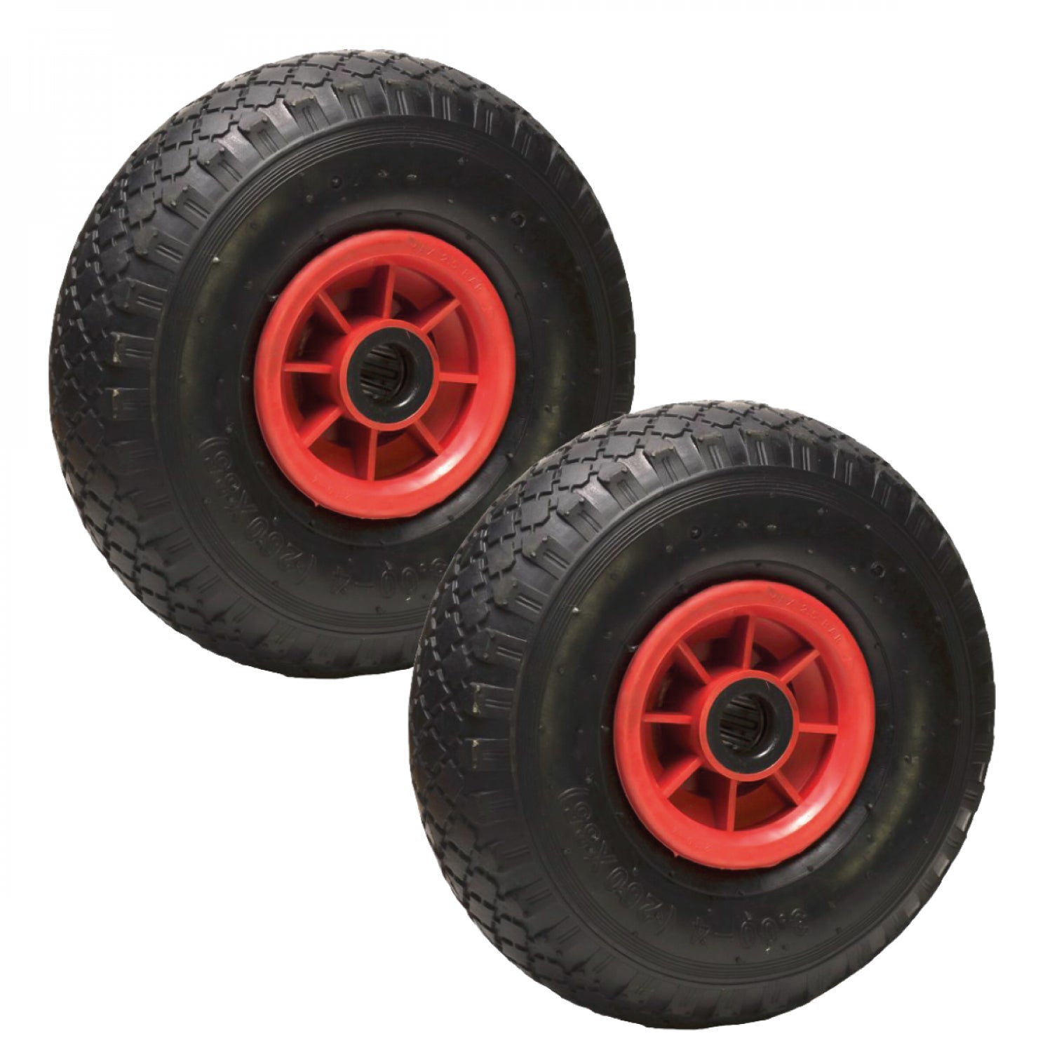 Lot de 2 roues gonflables pour chariot 26 x 8.5 cm - Axe 25 mm - Linxor ...