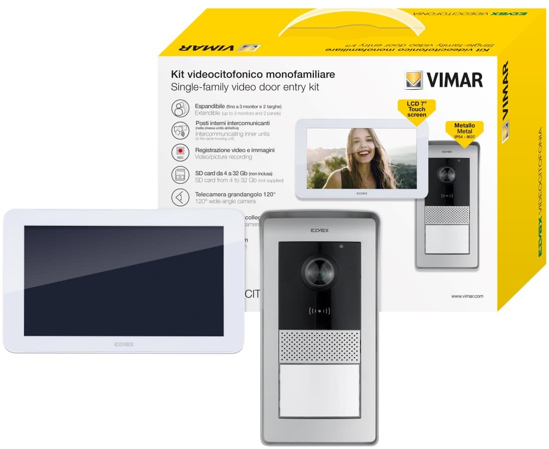 VIMAR K42935 Kit videocitofono monofamilare da parete touch screen ...