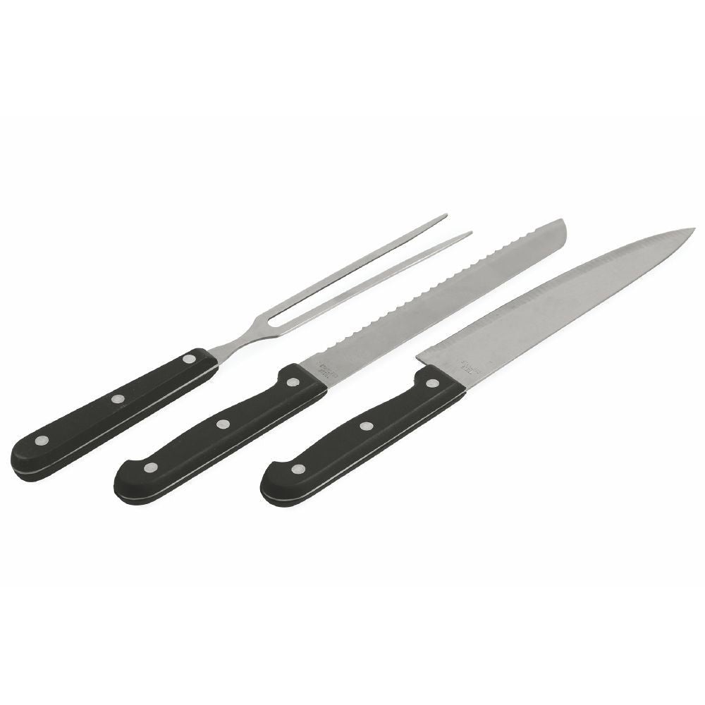 Fourchette à barbecue en acier inoxydable et 2 couteaux BestBQ 3-tool ...