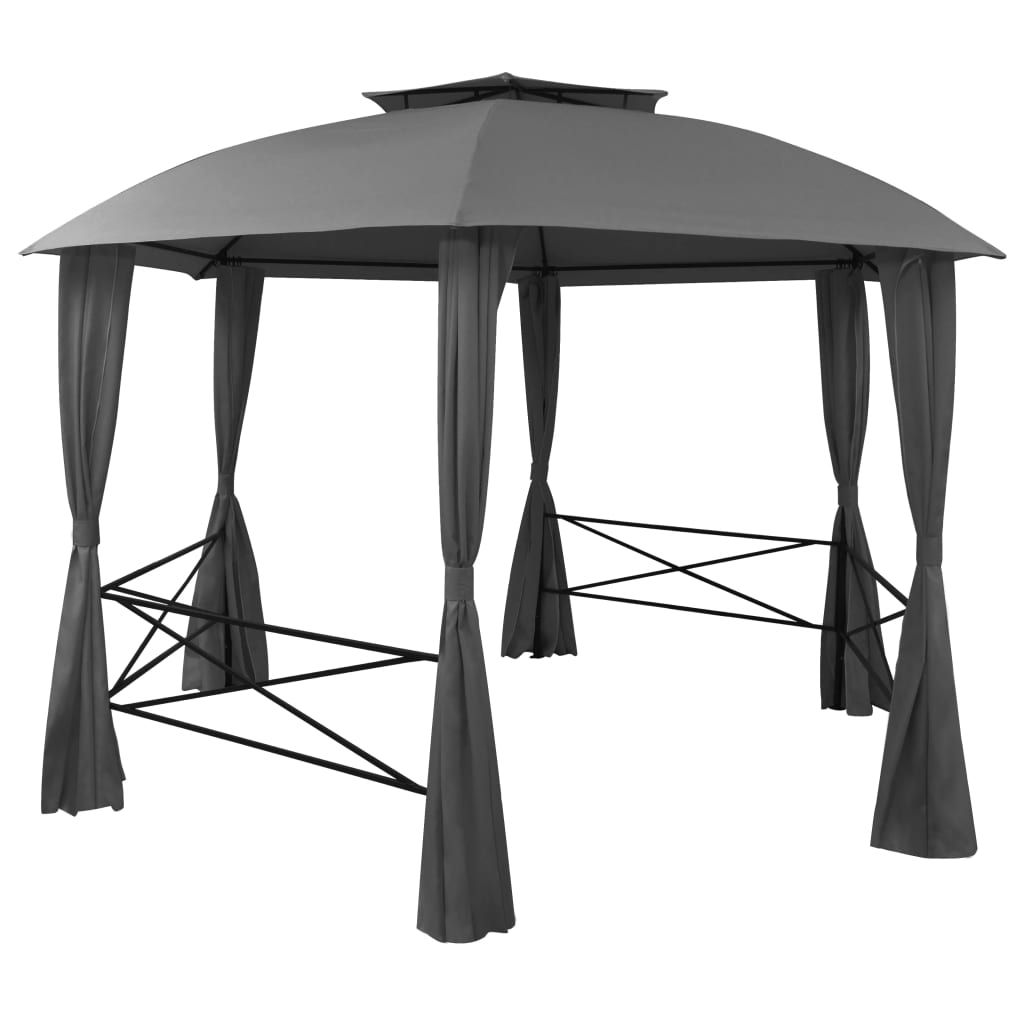 Carpa de jardín con cortinas hexagonal 360x265 cm | Leroy Merlin