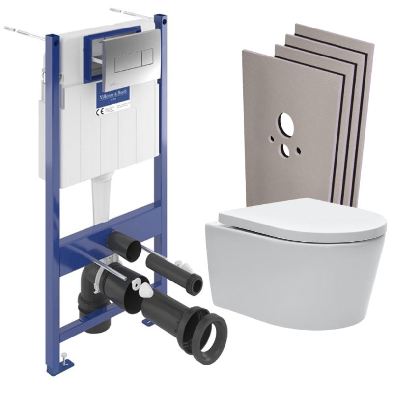 ViConnect Pro S Pack WC bâti Villeroy & Boch + WC Swiss Aqua ...