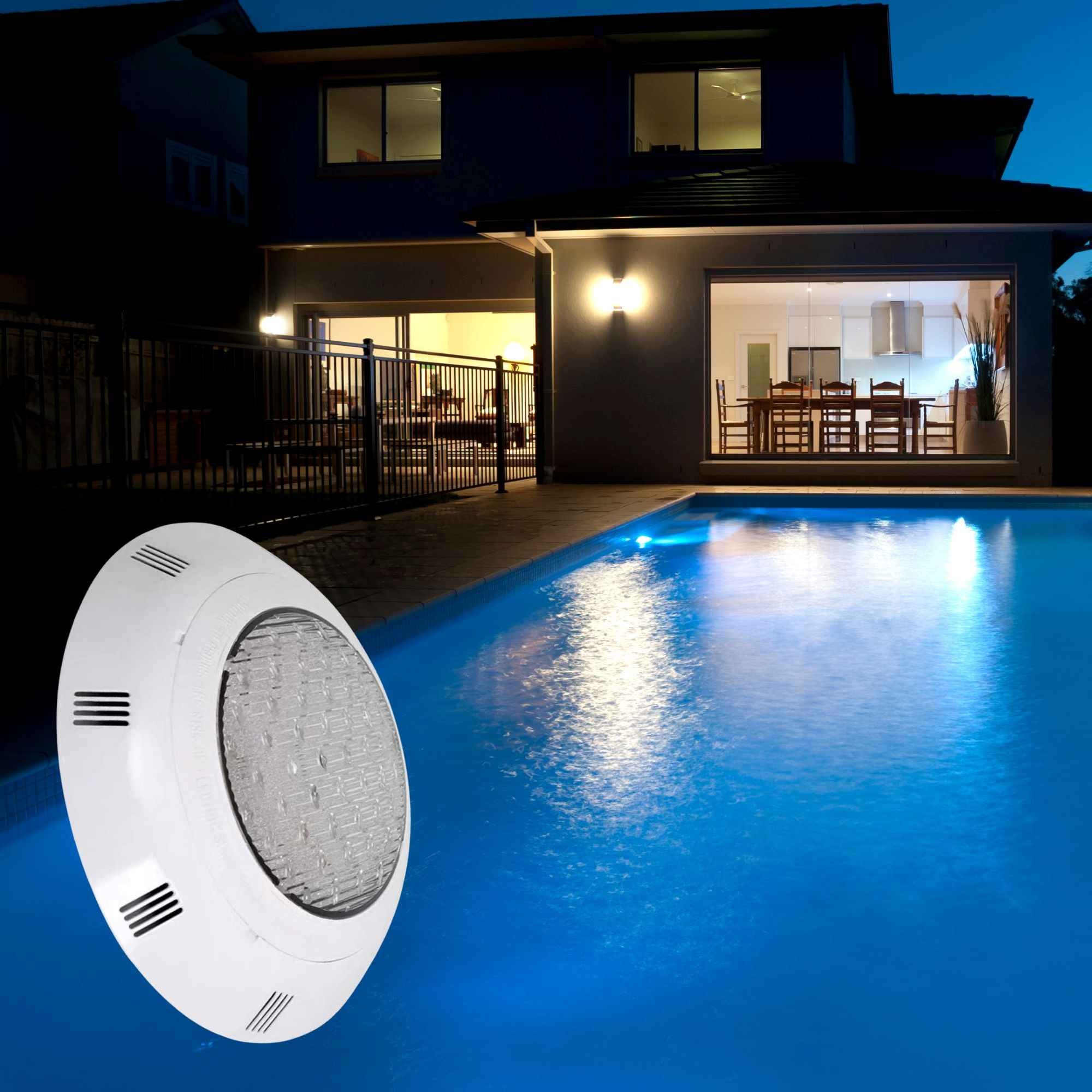Spot LED piscine en saillie submersible 24W - 12V AC - IP68 - Blanc ...