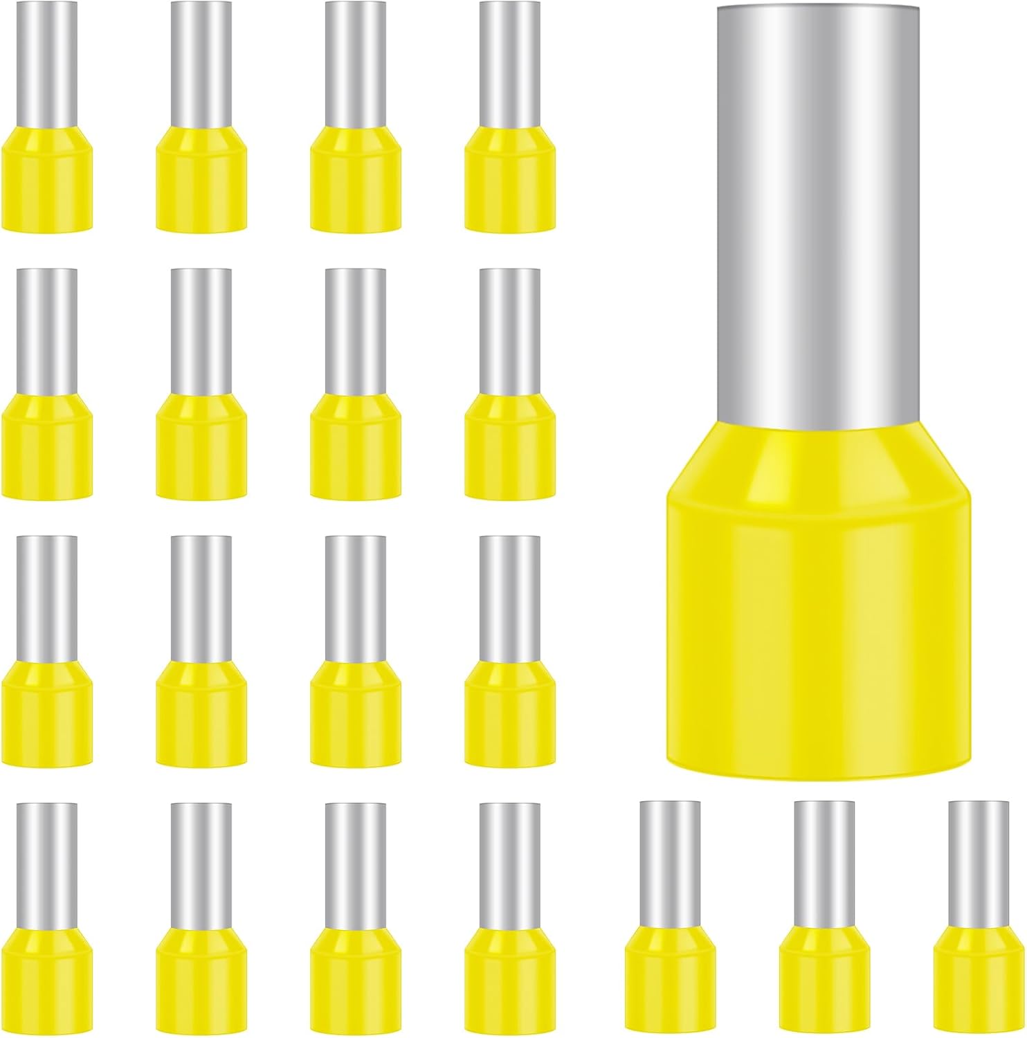 100Pièces Cosse 25 mm² Jaune, Hanibos Embouts de Câble Isolés, Embout ...