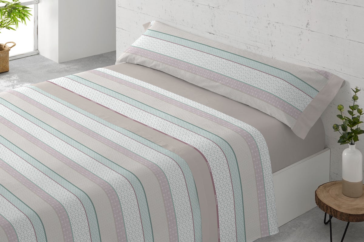 Juego Sábanas Cuatro Piezas Paduana El Bosco Cama 150 Beige | Leroy Merlin