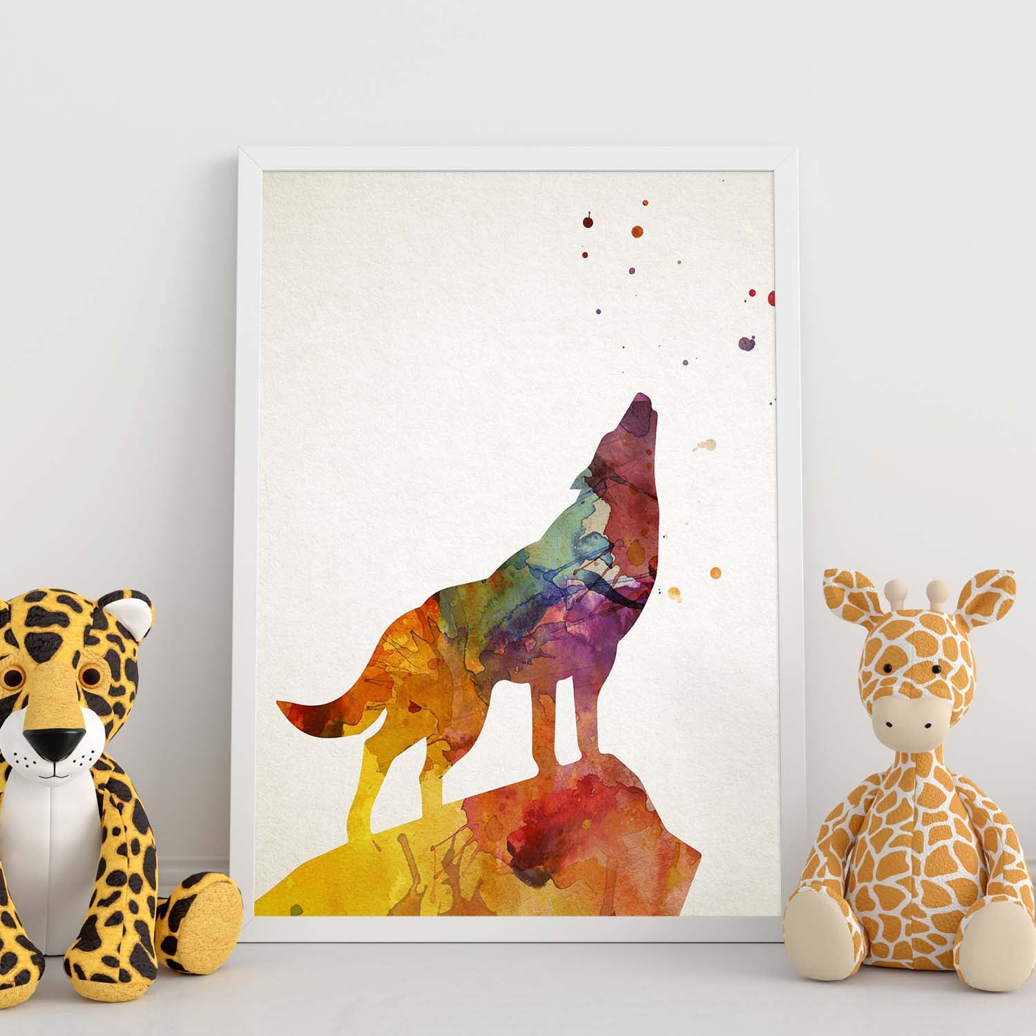 Poster Di Wolf Watercolor. Animali In Stile Acquerello A4 Senza Cornice ...