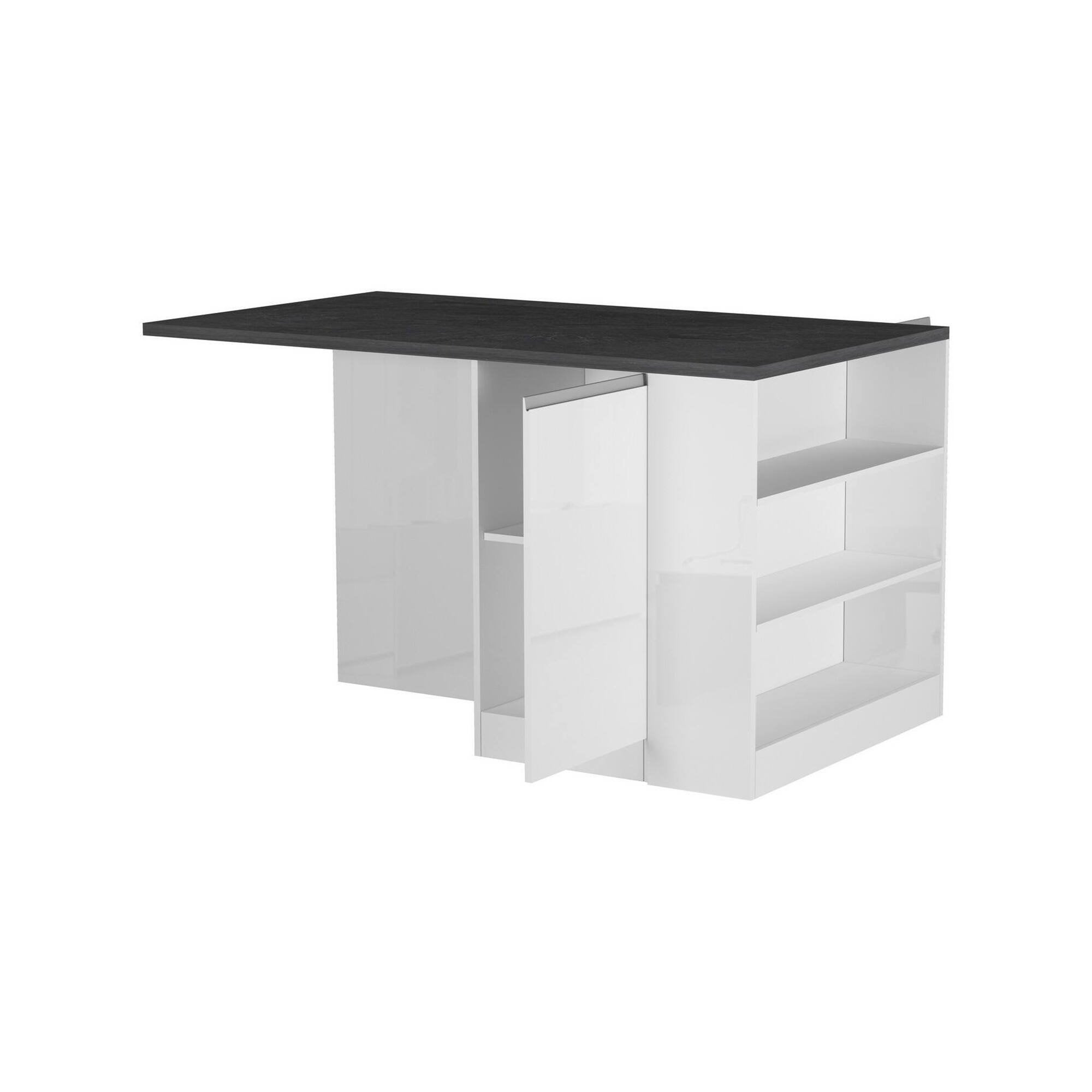 Îlot de cuisine Osvaldo, Armoire polyvalente, Meuble de kitchenette ...