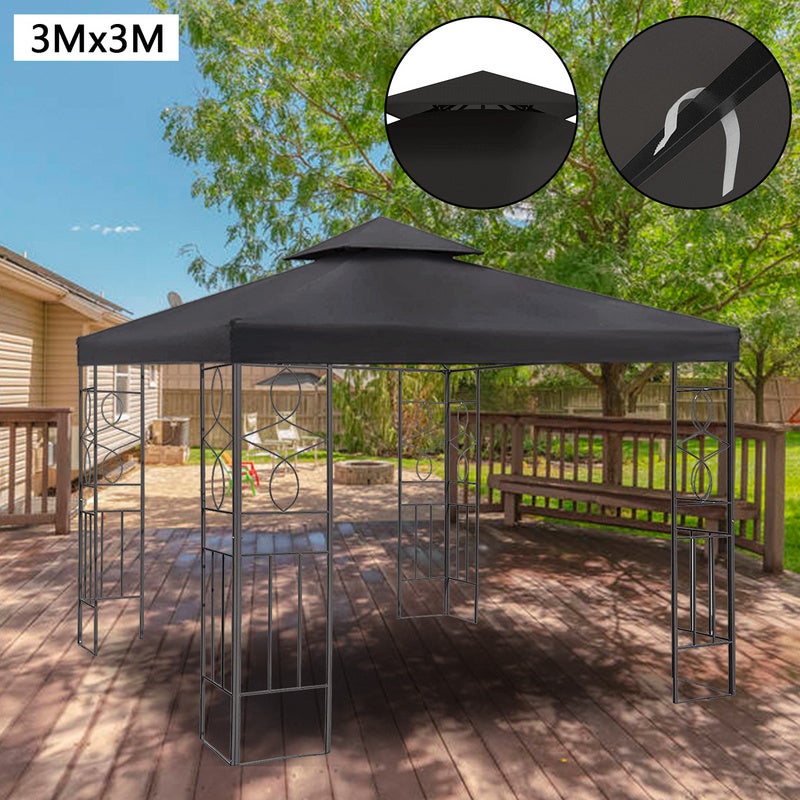 Toit de rechange toit pavillon Bâche de toit pavillon 3x3M pour ...