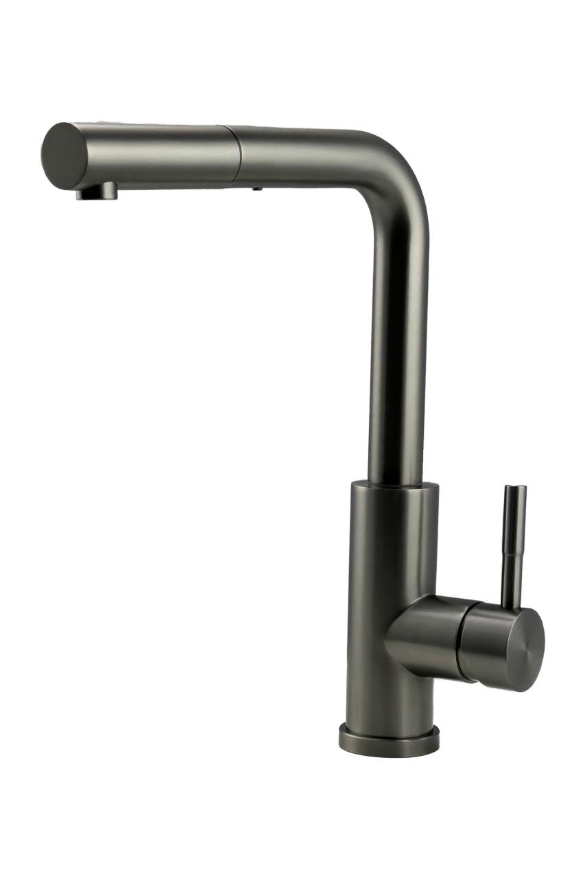 Pure.Sink Elite Steel Spark-S robinet de cuisine PVD Gun Metal avec bec ...
