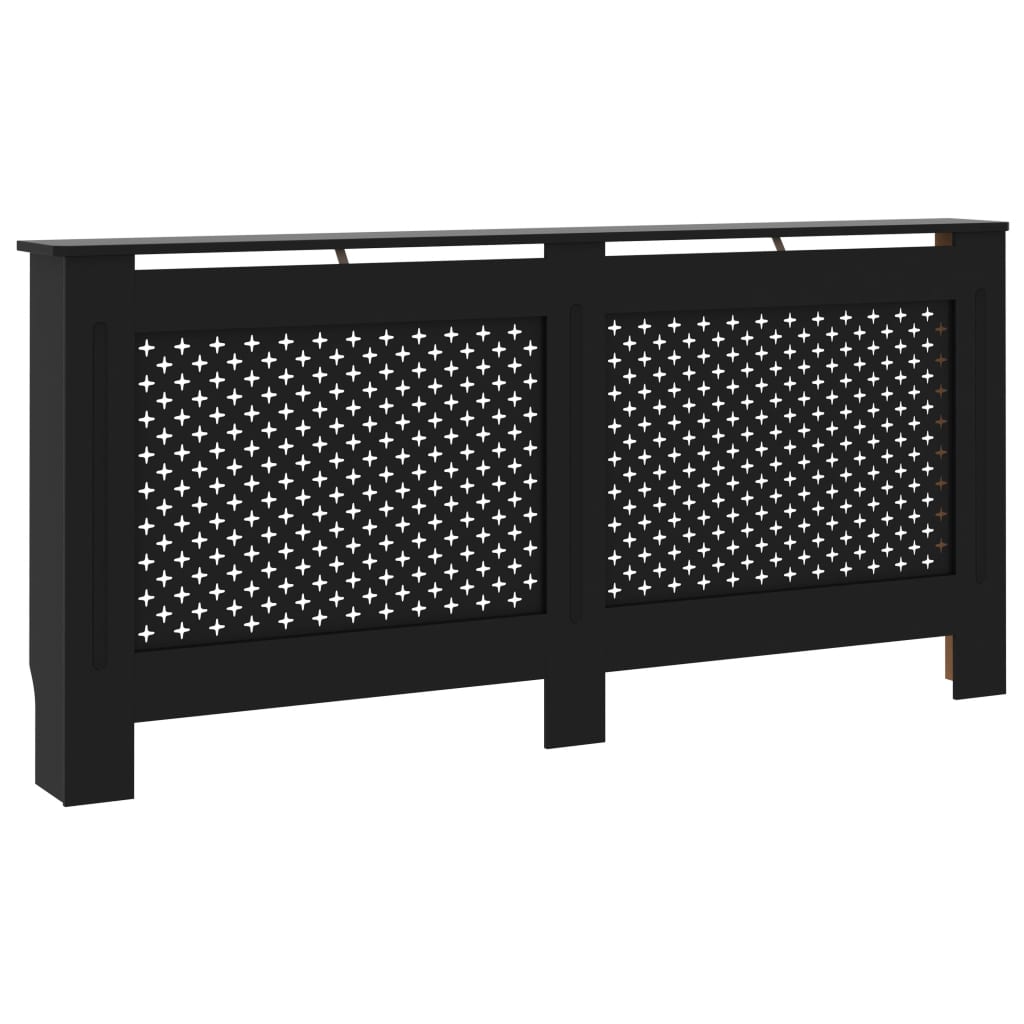Cache radiateur MDF noir 172x19x81,5 cm - COMFORTXL | Leroy Merlin