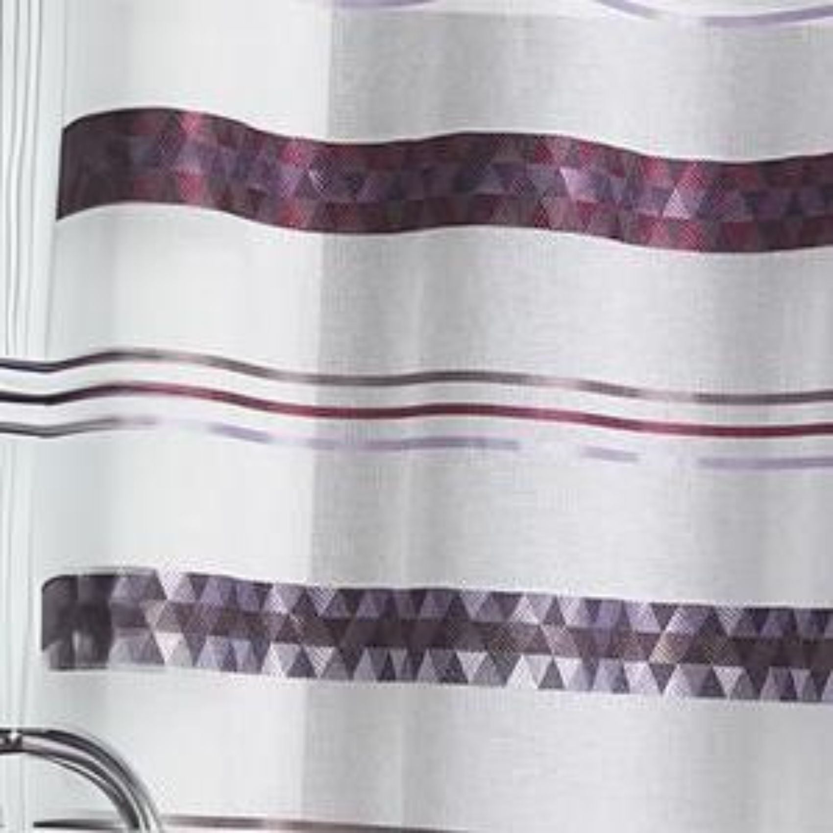 Store bateau en étamine à rayures géométriques - Violet parme - 45x130 ...