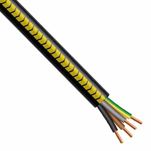 CDP - Câble électrique R2V 4G 2,5mm² noir liseré jaune 100m - 20039043 ...