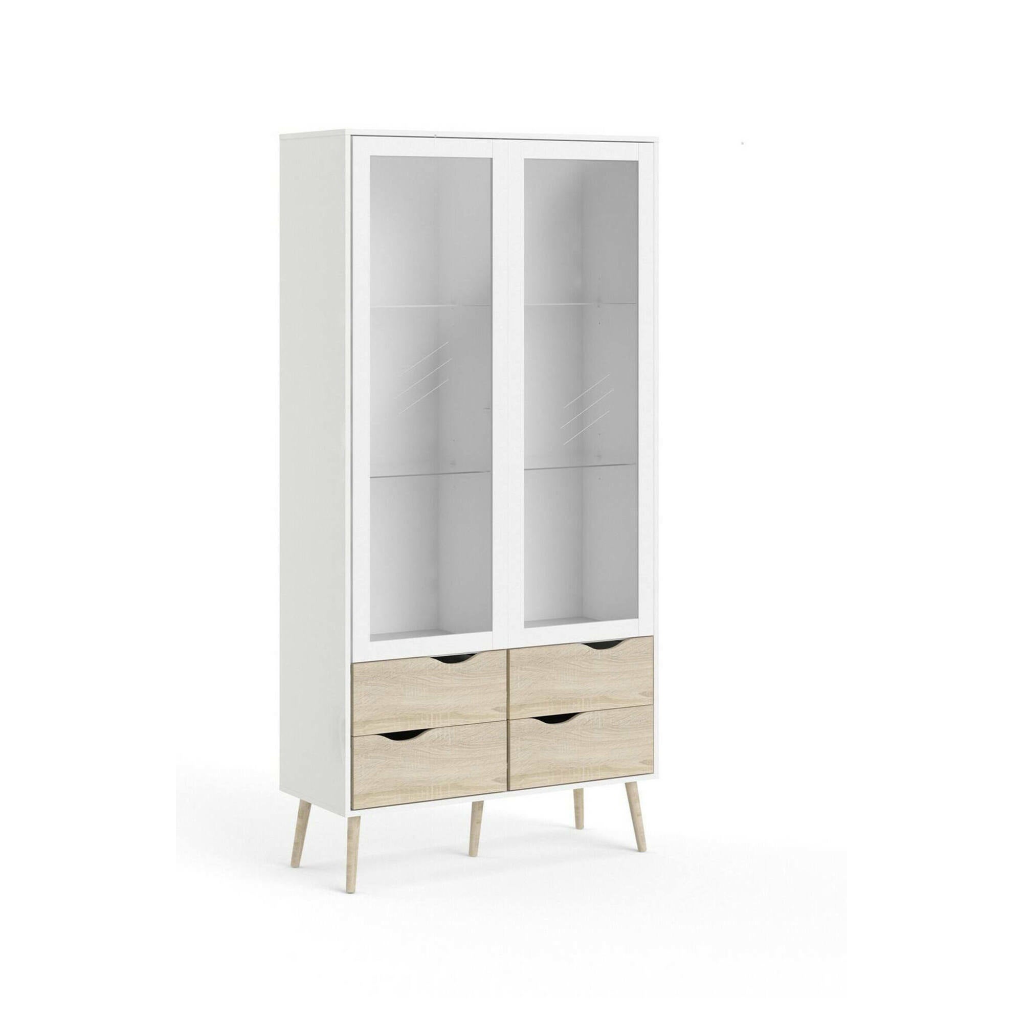 Vitrine Amedeo, Buffet d'exposition, Vitrine polyvalente, Buffet de ...