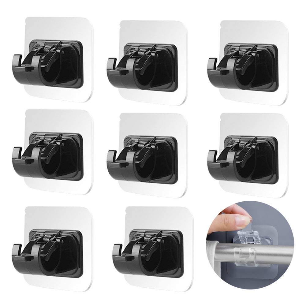 4 Supports de Fixation Adhésifs pour Tringle à Rideau, Installation ...